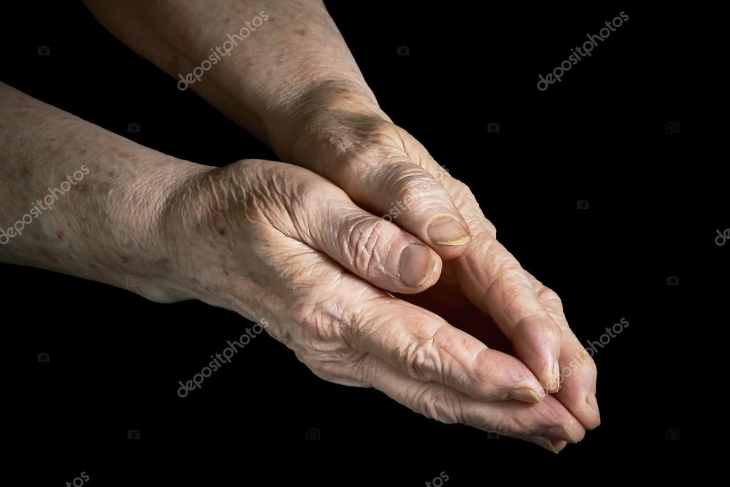 Two Senior hands — Stock Photo © myslitel #107065958