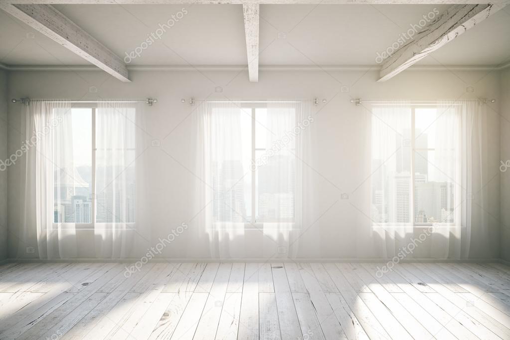 White room with three windows — Stock Photo © peshkova #101695494