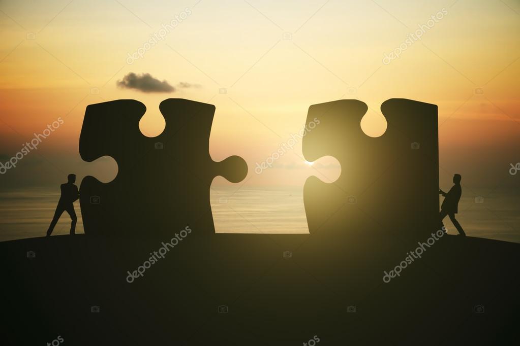 Partnership concept sunrise — Stock Photo © peshkova #111405026