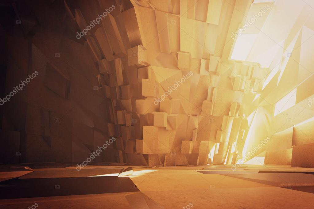 Cave-like interior frontview Stock Photo by ©peshkova 113087952