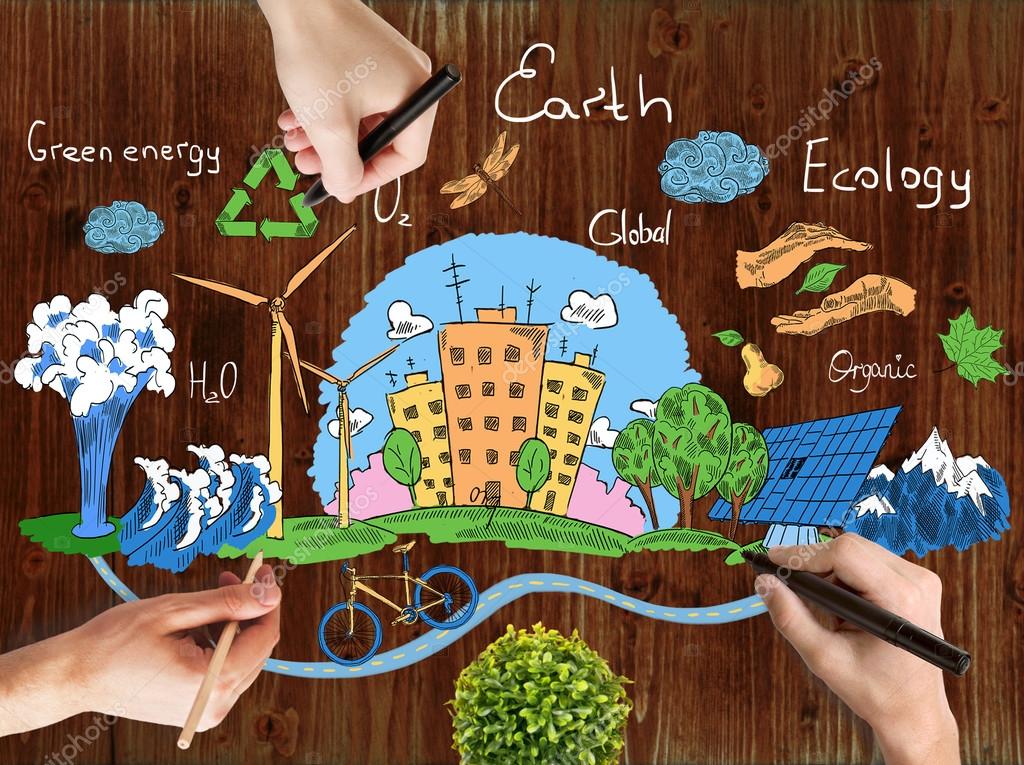 Green world concept Stock Illustration by ©peshkova #124139370