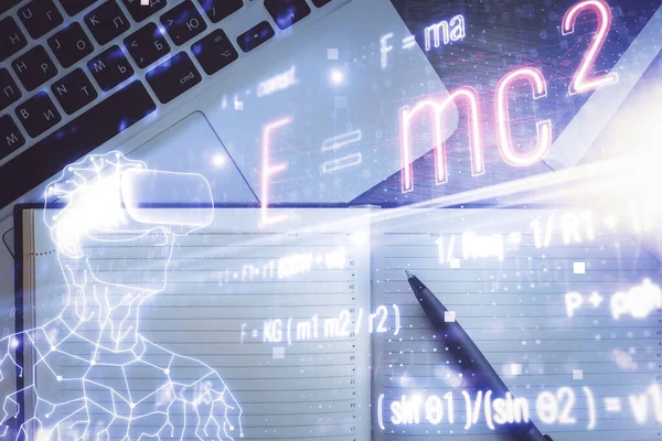 Physics Math Theme Hologram Formula Drawings Computer Desktop ...