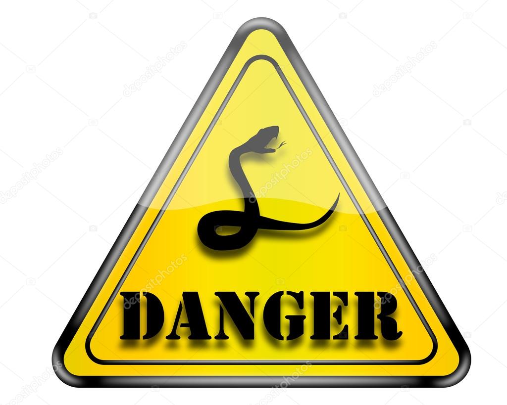 Snake warning sign. Stock Photo by ©bluefern 73027293