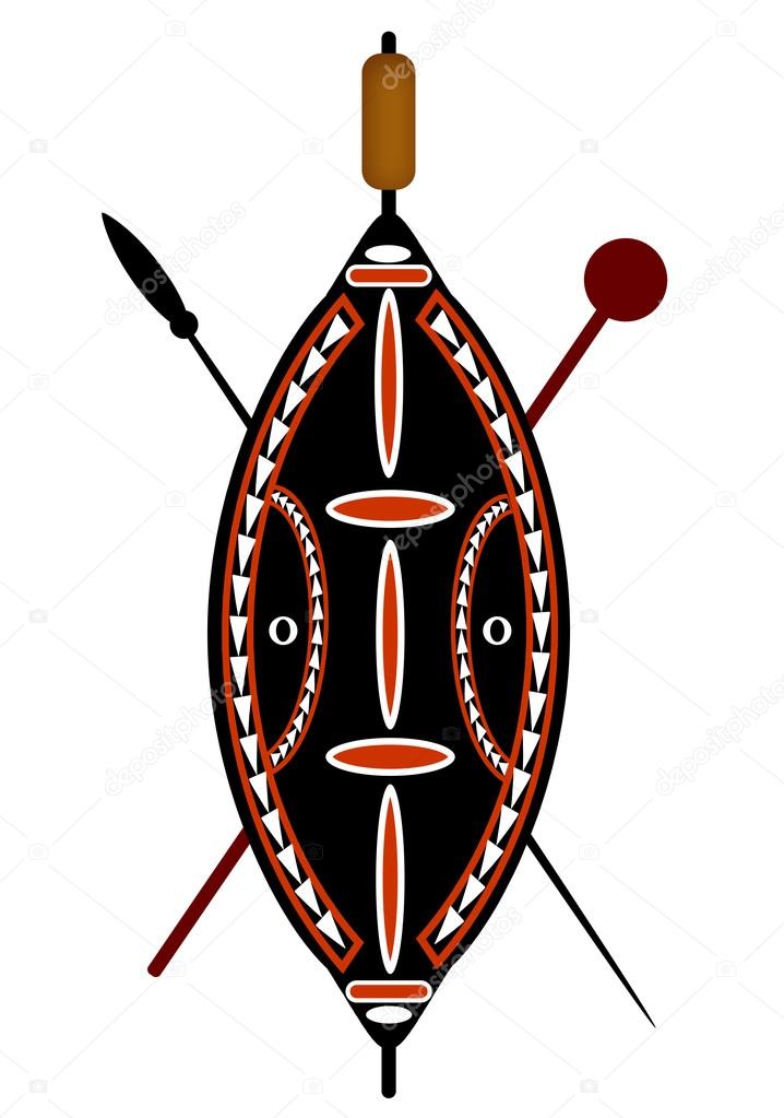 African warrior shield and spear Stock Photo by ©bluefern 89713742