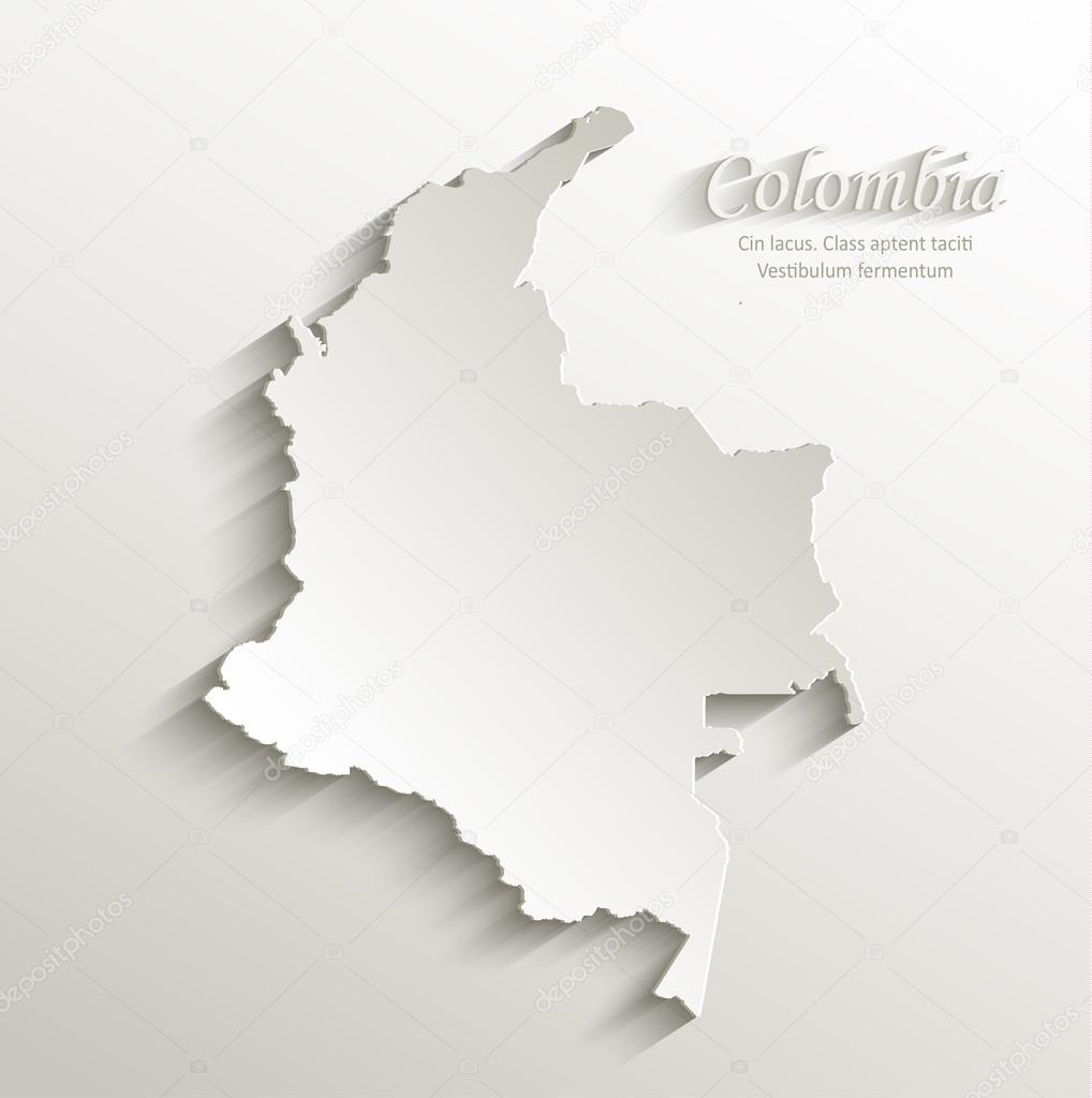 Colombia mapa tarjeta de papel 3D vector natural Stock Vector by ©Mondi ...
