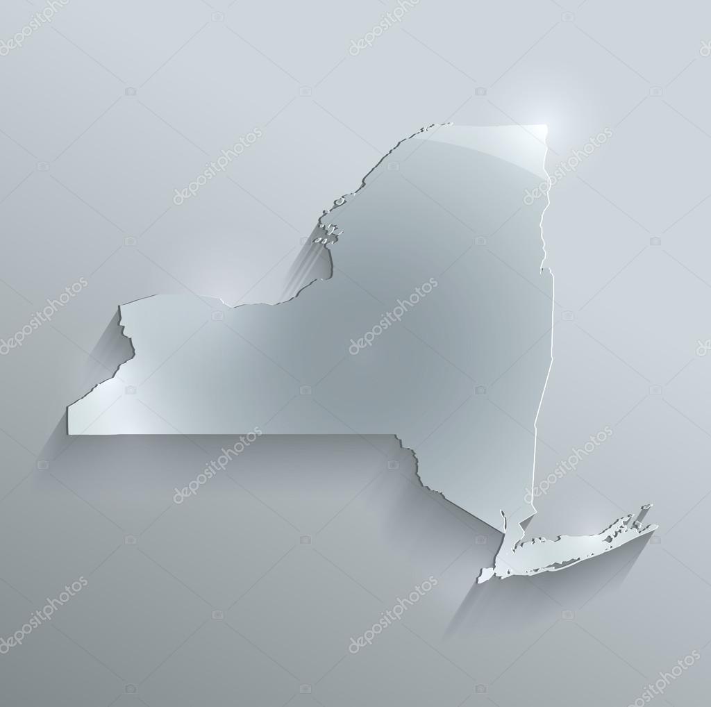 New York map glass card paper 3D raster — Stock Photo © Mondi.h #70816903