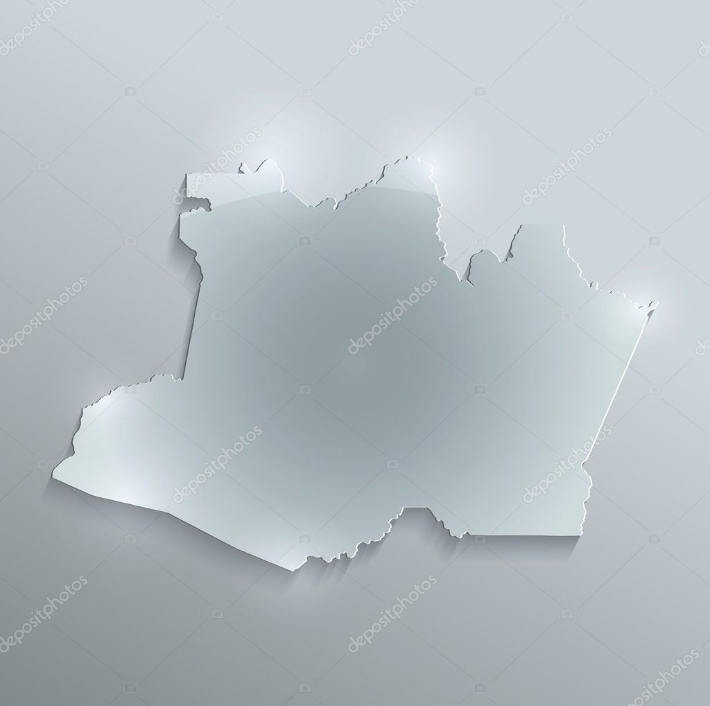 Amazonia map glass card paper 3D raster — Stock Photo © Mondi.h #96992874