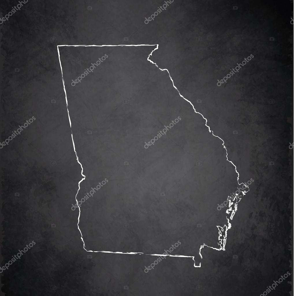 Georgia map blackboard chalkboard raster — Stock Photo © Mondi.h #97710514