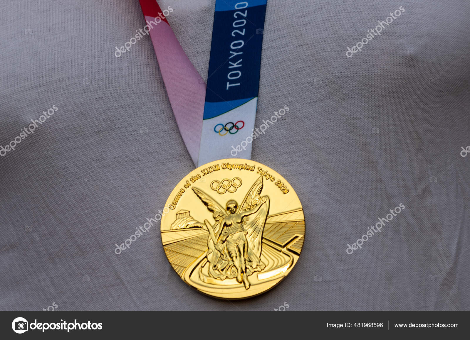 April 2021 Tokyo Japan Gold Medal Xxxii Summer Olympic Games — Stock ...