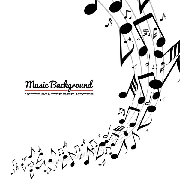 Scattered music notes Vector Art Stock Images | Depositphotos