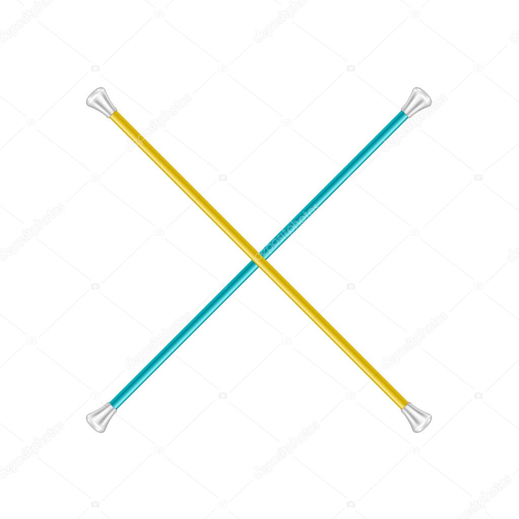 Two crossed twirling batons Stock Vector Image by ©Jirkapravda #58687607