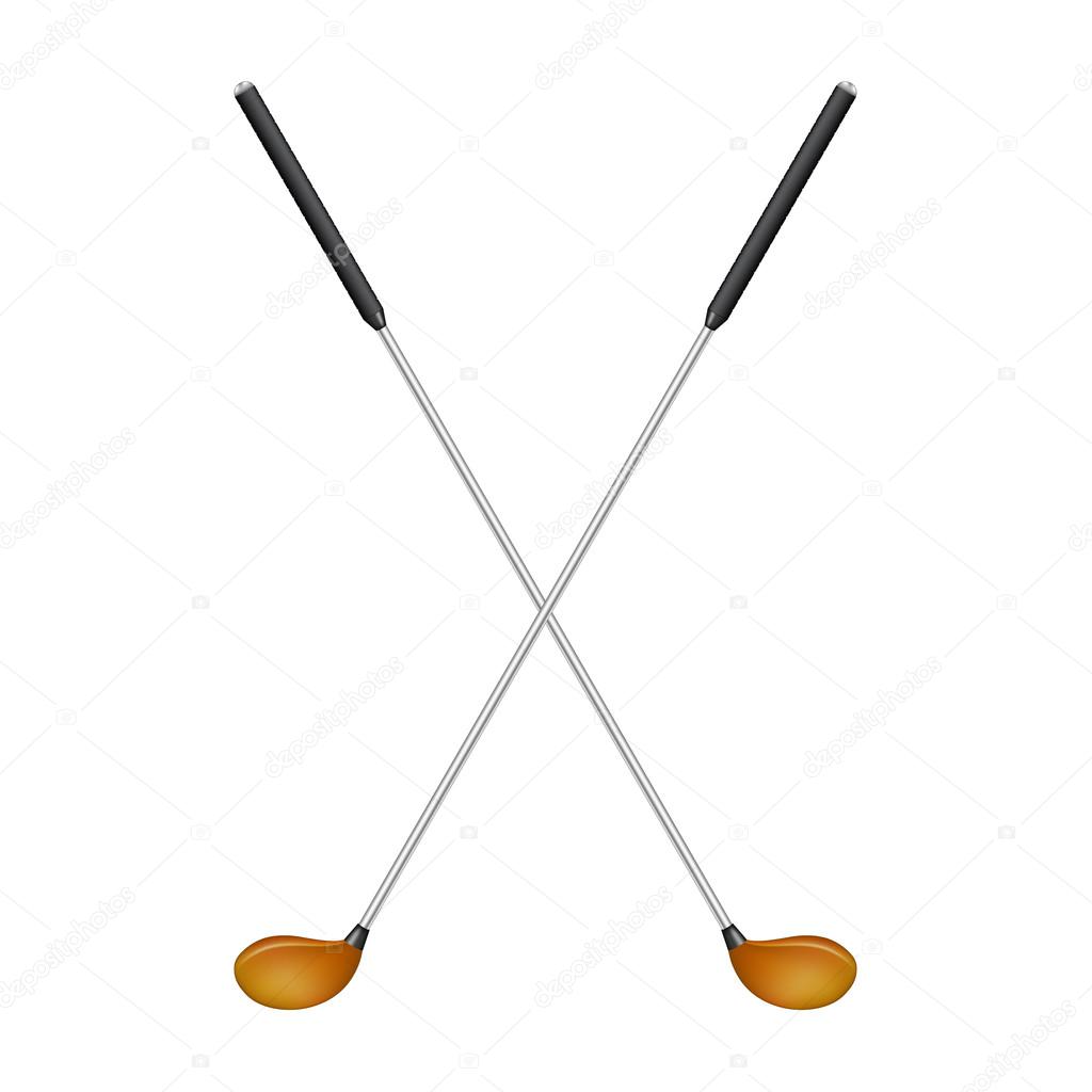 Crossed golf clubs in retro design Stock Vector Image by ©Jirkapravda ...