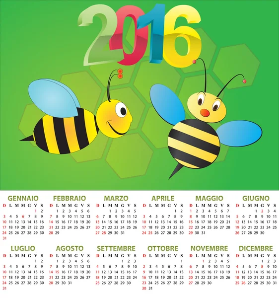 Calendário2016 imágenes de stock de arte vectorial | Depositphotos