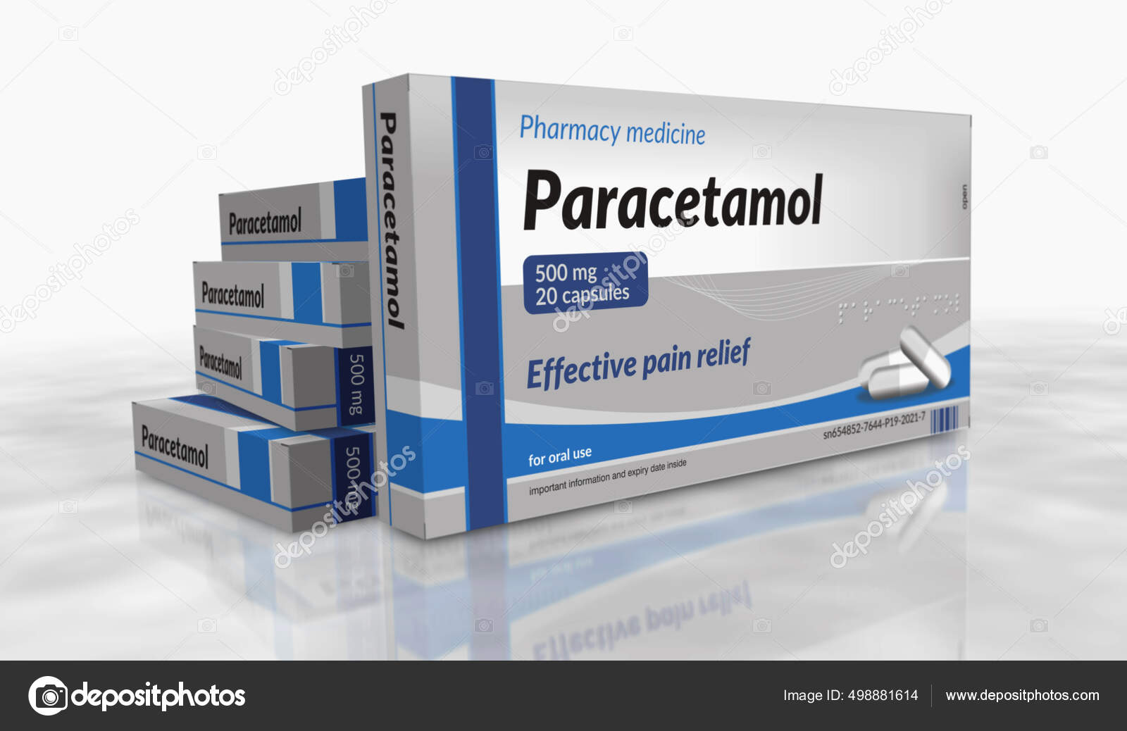 Paracetamol Tablets Box Production Line Emergency Painkiller Headache ...