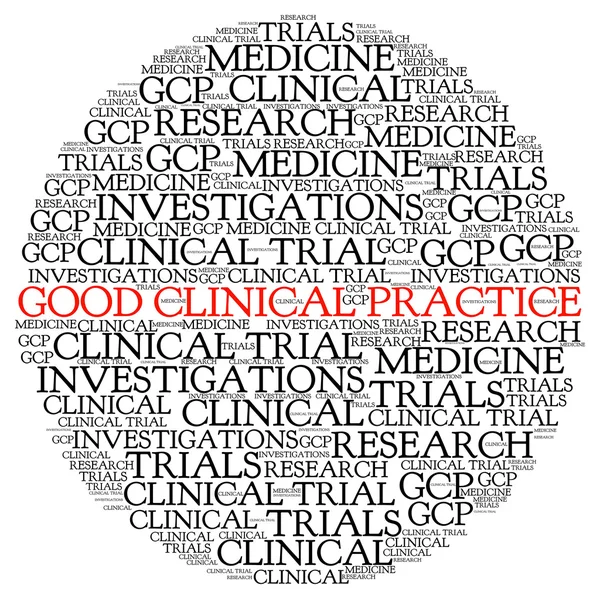 Good Clinical Practice (GDP) concepts illustrate in word cloud. Stock ...