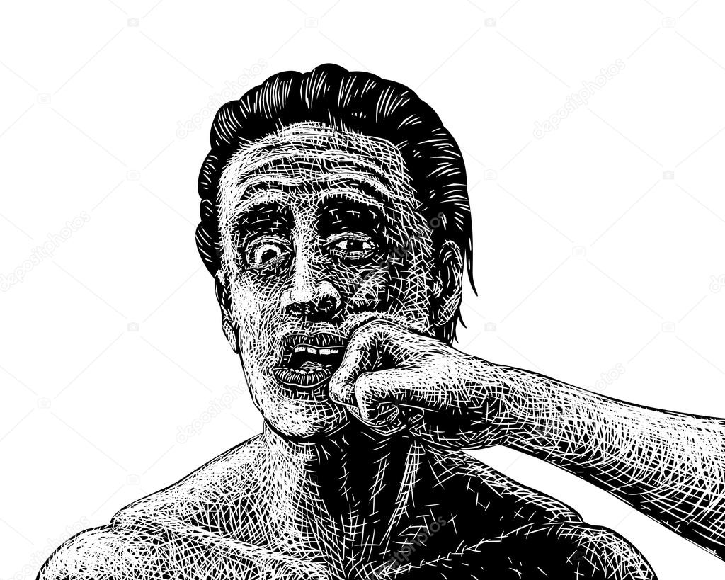 Man punched sketch Stock Vector Image by ©Tawng #81551082