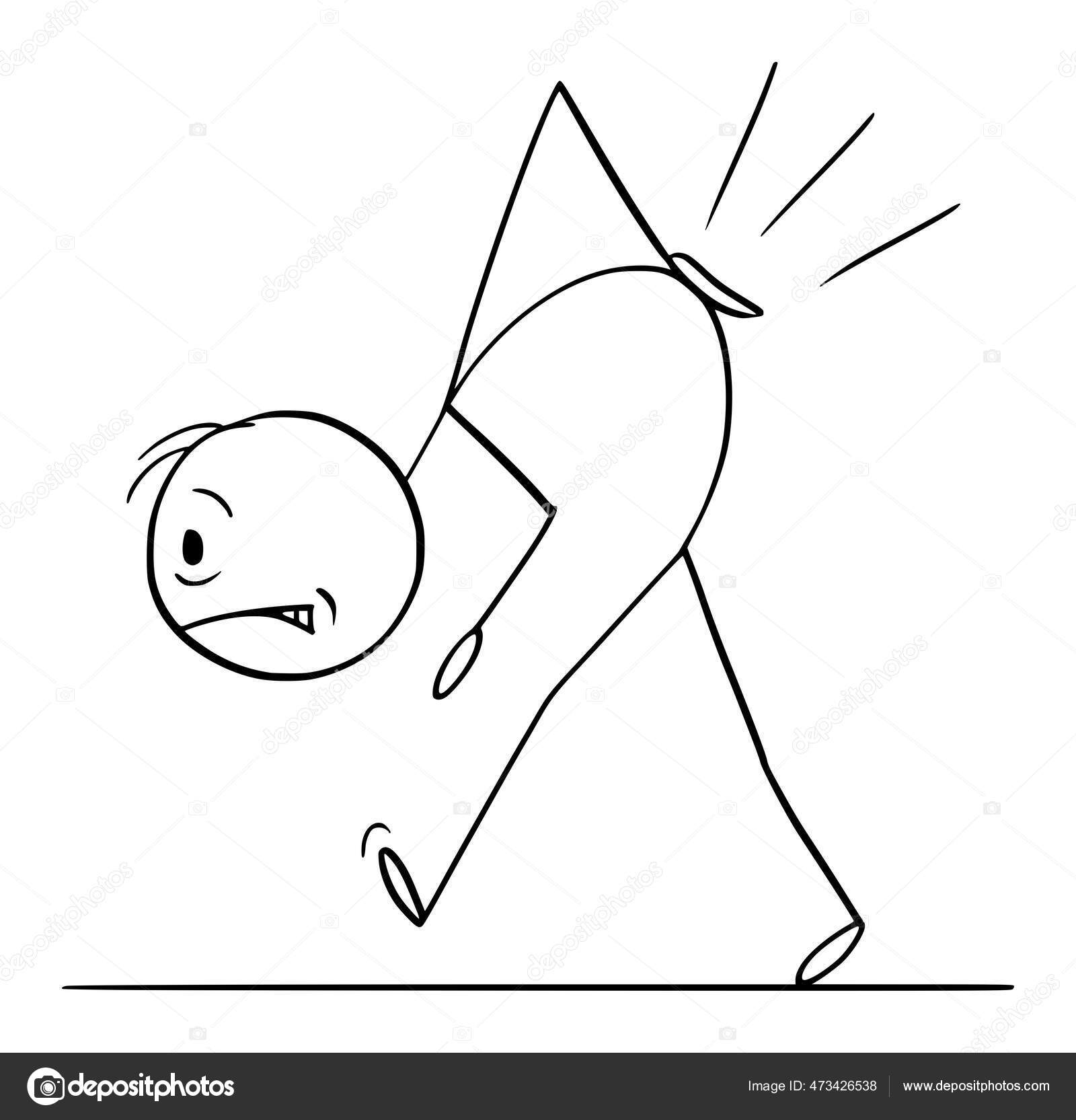 Caricatura De Dolor De Espalda