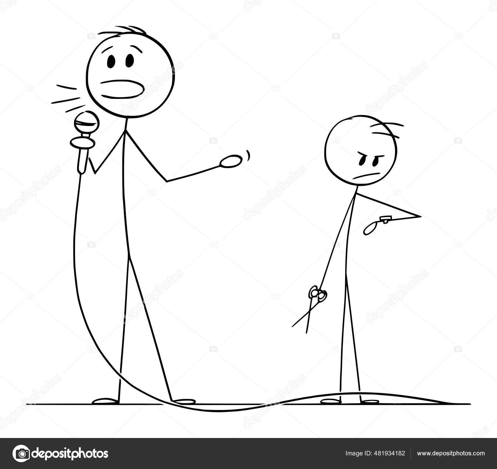 Personne ou conférencier de conférence publique parlant au microphone ...