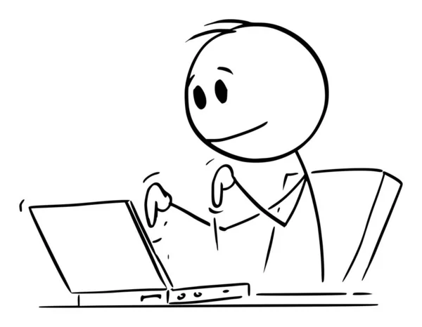 Stick figure typing Vector Art Stock Images | Depositphotos