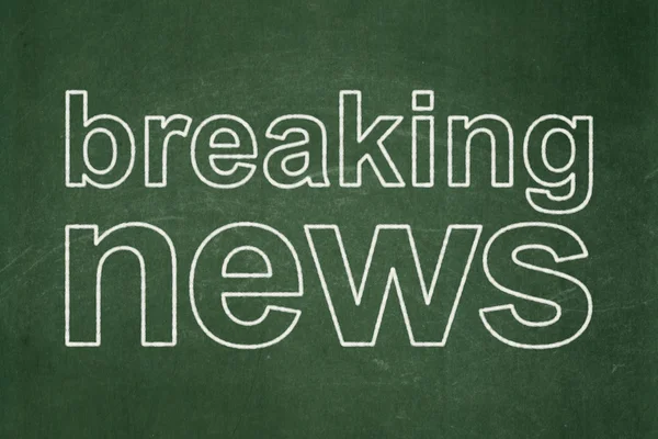 News concept: Breaking News on chalkboard background - Stock Image ...