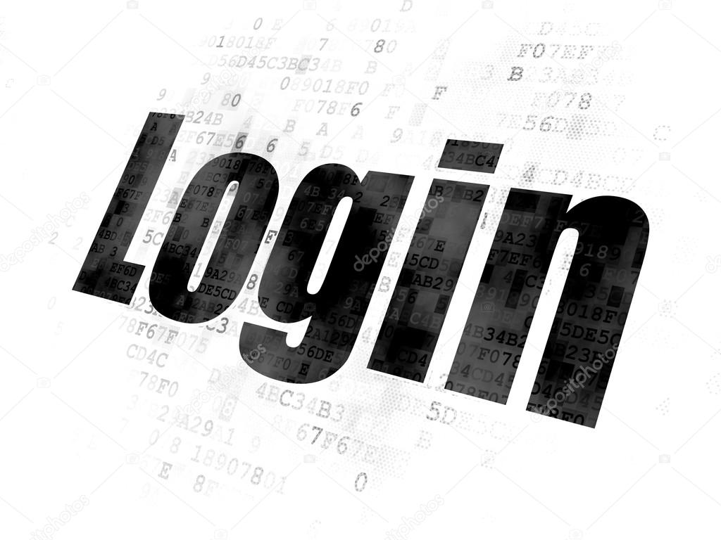 Protection concept: Login on Digital background — Stock Photo ...