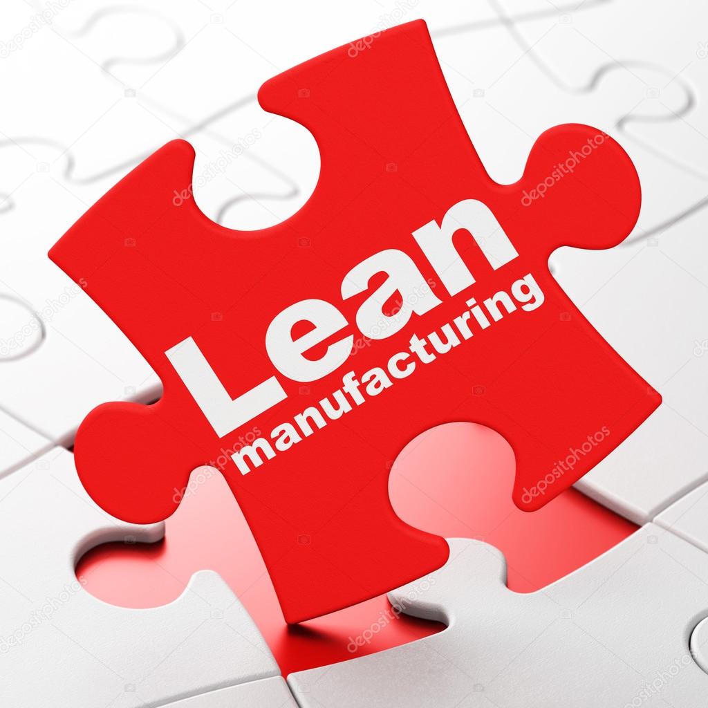 Industry concept: Lean Manufacturing on puzzle background Stock Photo ...