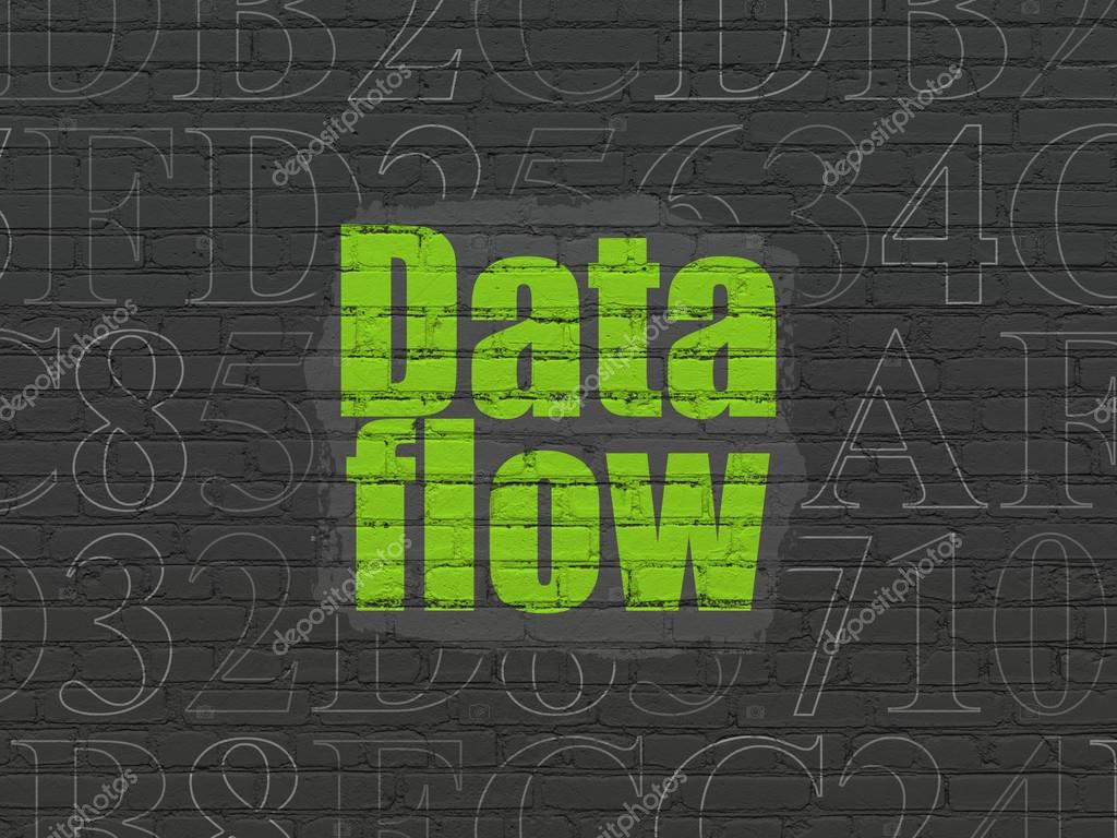 Data concept: Data Flow on wall background Stock Photo by ©maxkabakov 123475770