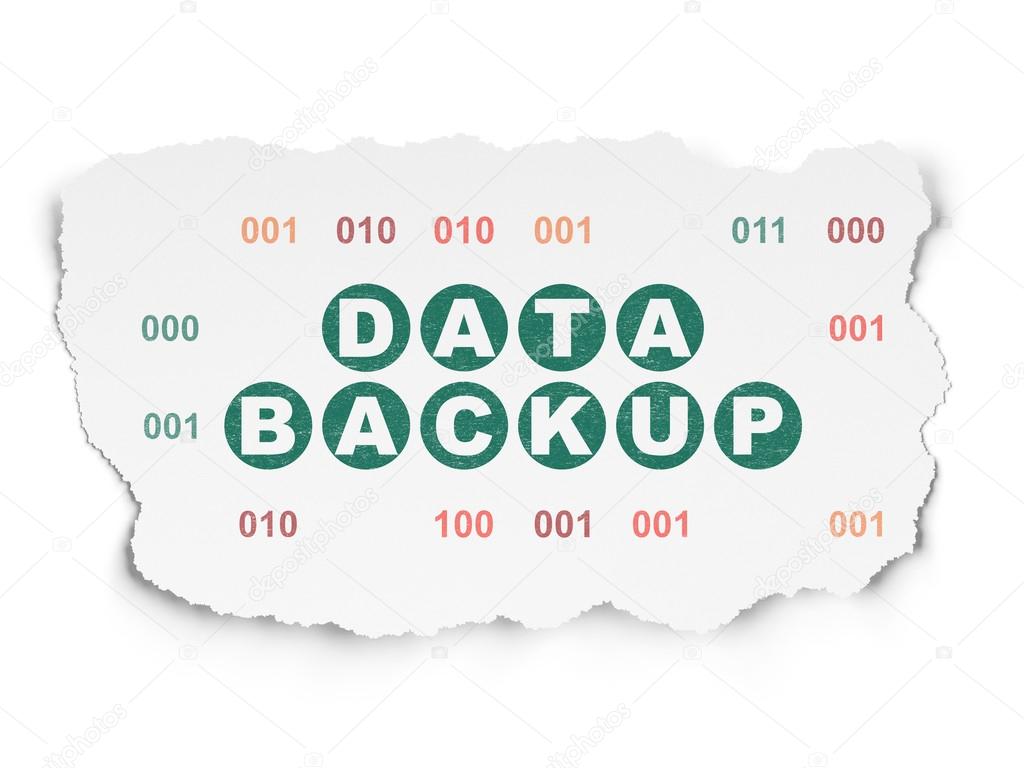 Information concept: Data Backup on Torn Paper background — Stock Photo © maxkabakov #70911721