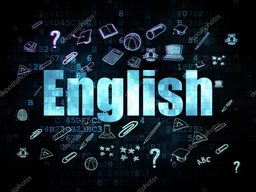 Education concept: English on Digital background ⬇ Stock Photo, Image ...
