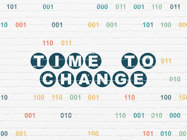 Time concept: Time to Change on wall background - Stock Image - Everypixel