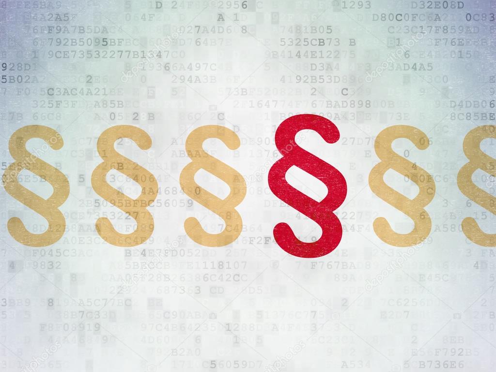 Law concept: paragraph icon on Digital Paper background Stock Photo by ...