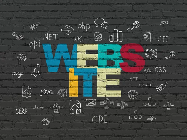 Web design concept: Website on wall background - Stock Image - Everypixel