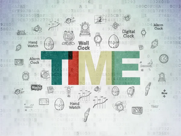 Timeline concept: Time on Digital Paper background - Stock Image ...