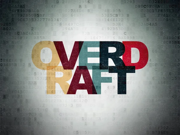 Finance concept: Overdraft on Digital Paper background - Stock Image ...