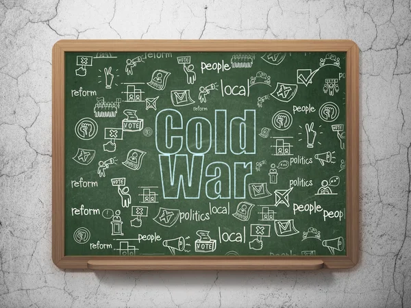 Politics concept: Cold War on School Board background - Stock Image ...