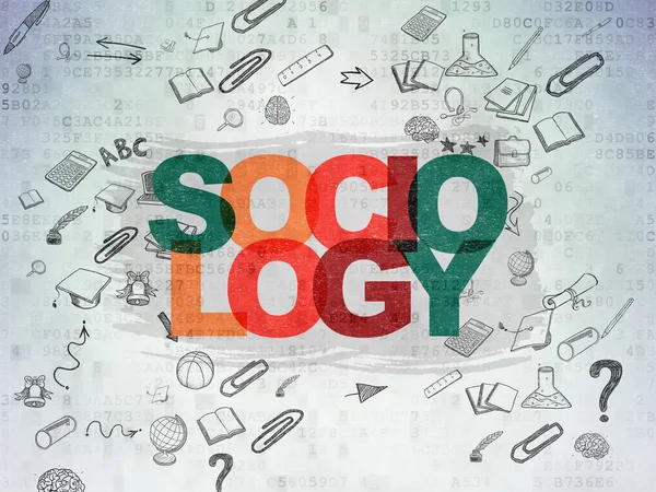 Learning concept: Sociology on Digital Paper background - Stock Image ...
