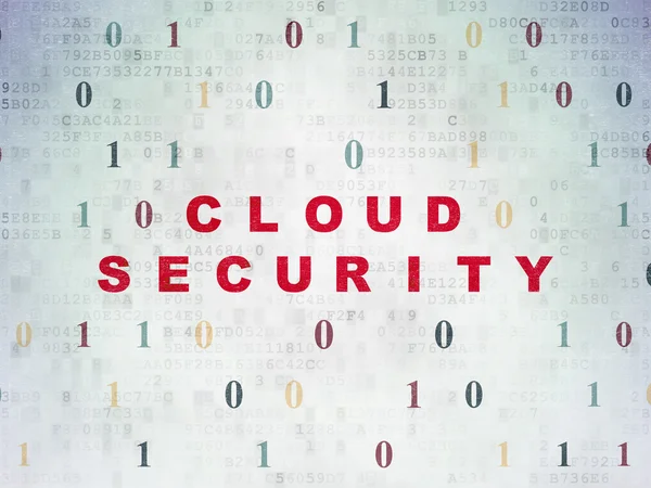 Cloud computing concept: Cloud Security on Digital Paper background ...