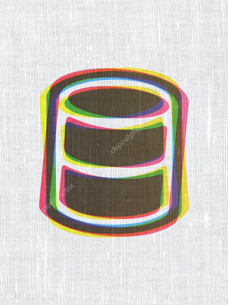 Database concept: Database on fabric texture background — Stock Photo © maxkabakov #92578208