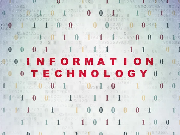 Information concept: Information Technology on Digital Paper background ...