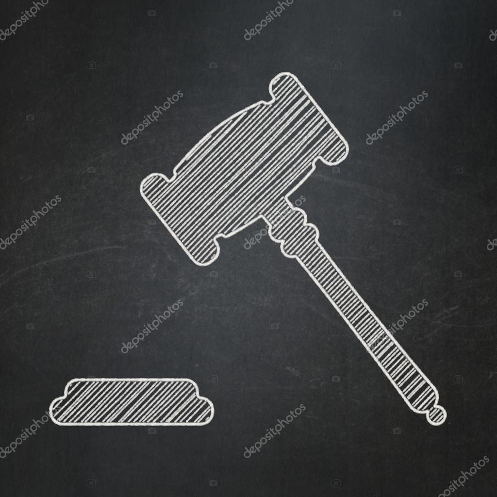 Law concept: Gavel on chalkboard background — Stock Photo © maxkabakov #99517166