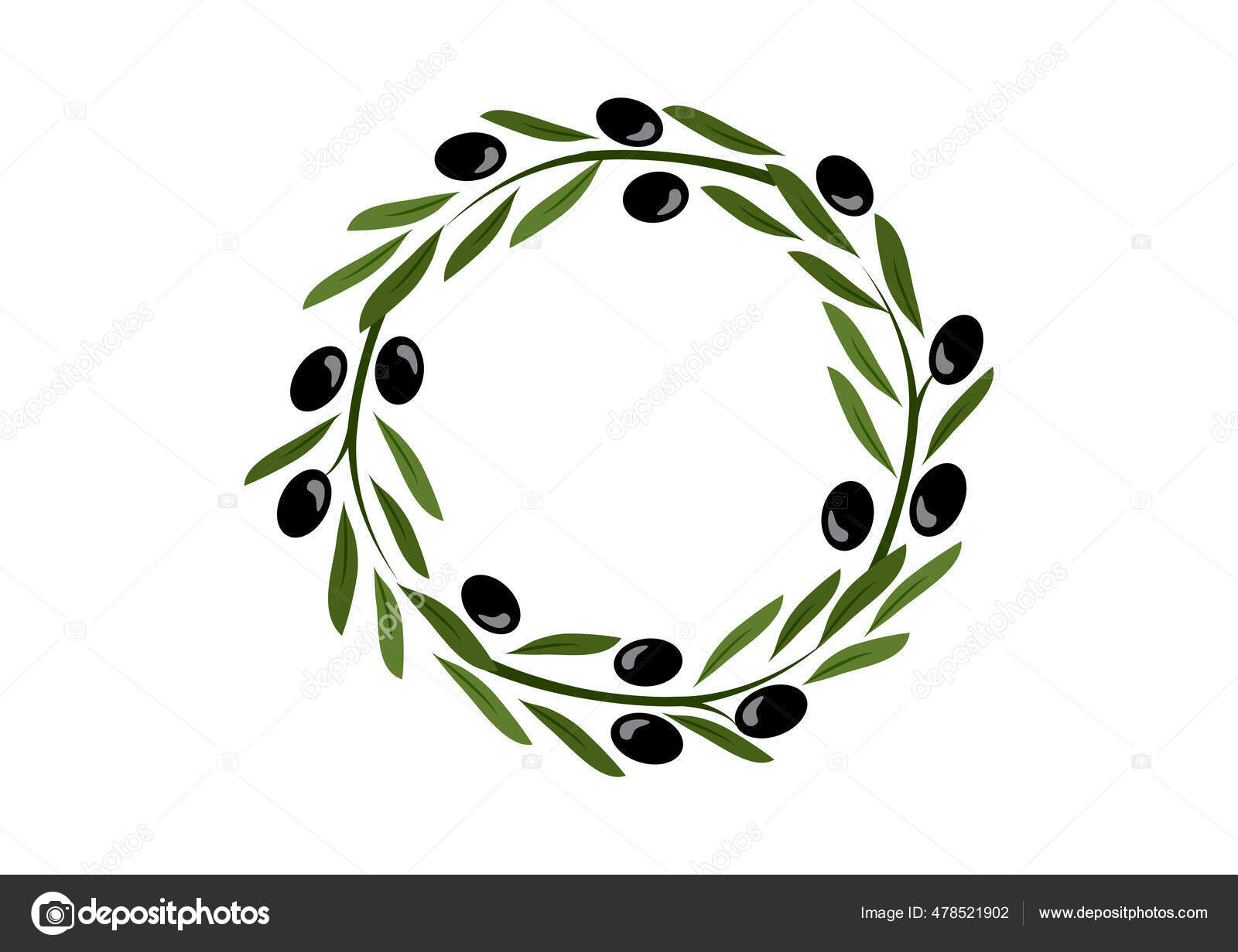 Olive Wreath Vector