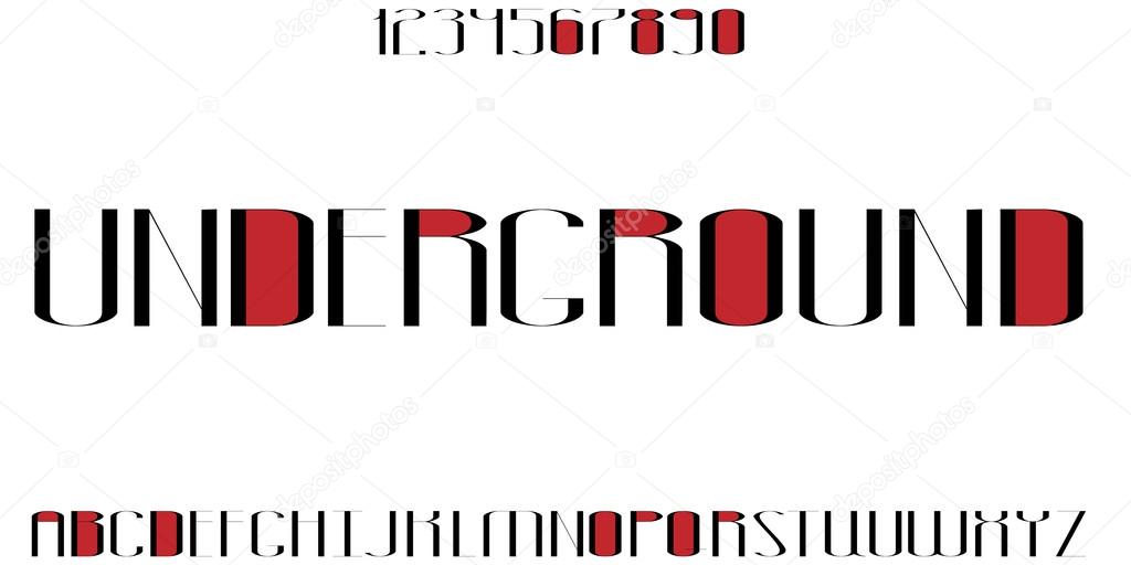 Black and red font with numbers Stock Vector Image by ©A-R-T-U-R #111481488