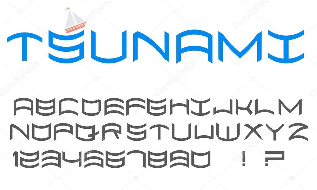 Wavy Alphabet letters and numbers Stock Vector Image by ©A-R-T-U-R ...