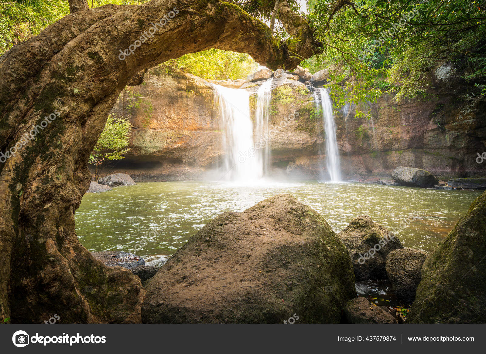 Deep Forest Beautiful Waterfall Haew Suwat Waterfall Kao Yai National ...