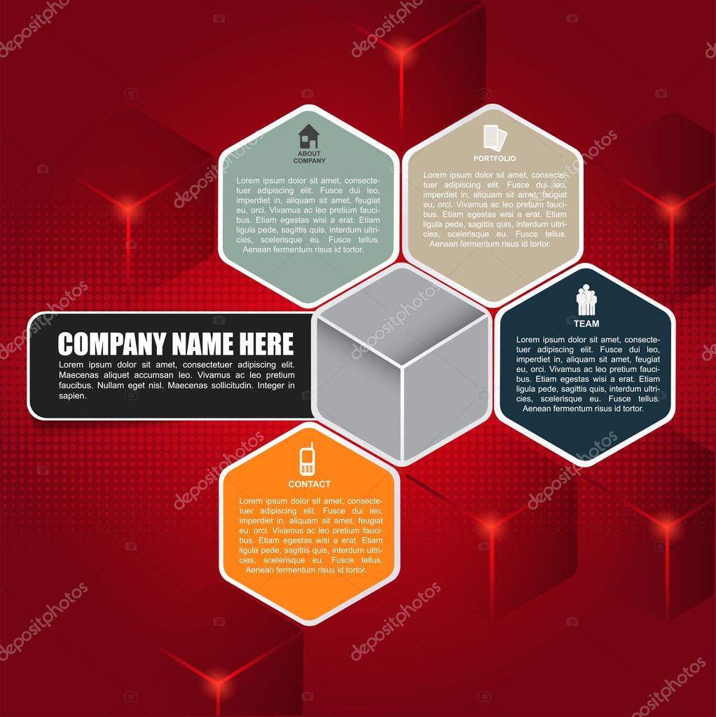 Red cubic vector background for brochure or web Stock Vector by ...