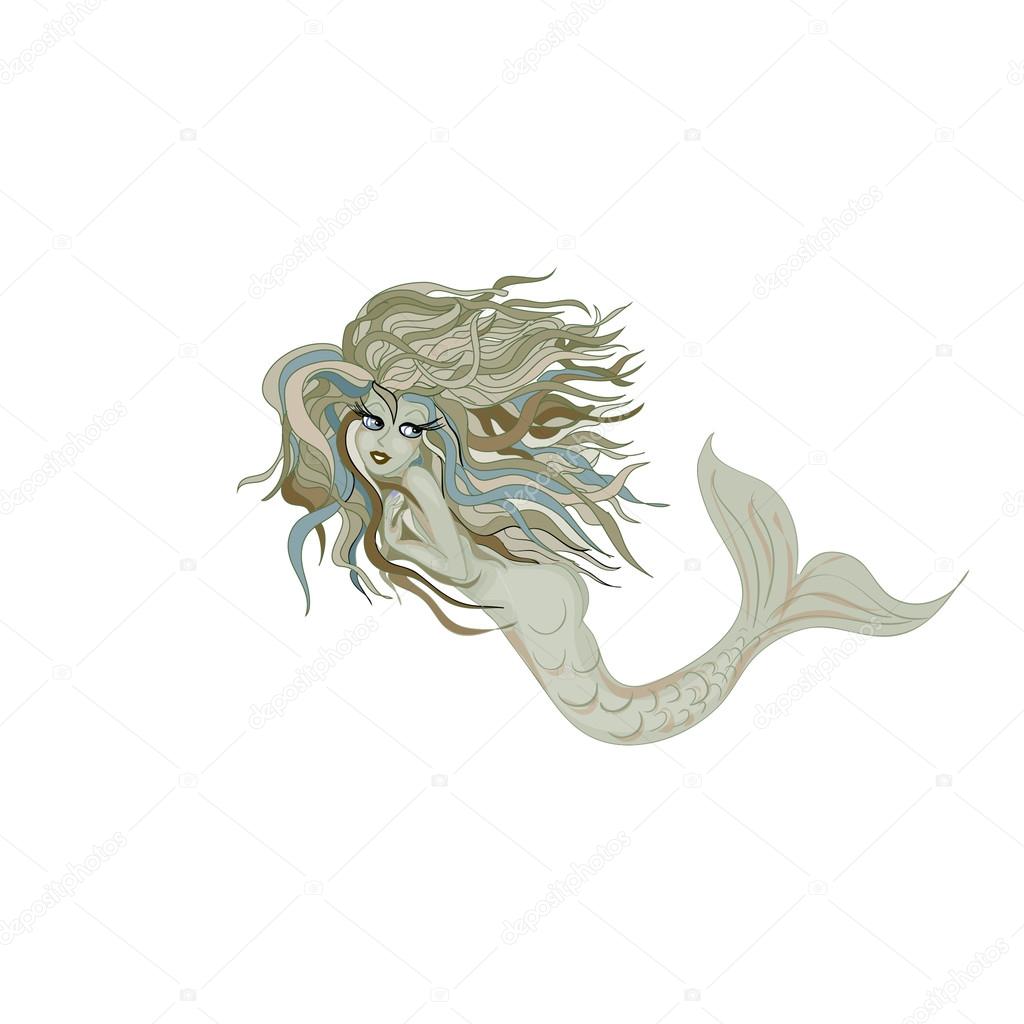 Mermaid cartoon character — Stock Photo © Nuarevik #65781963