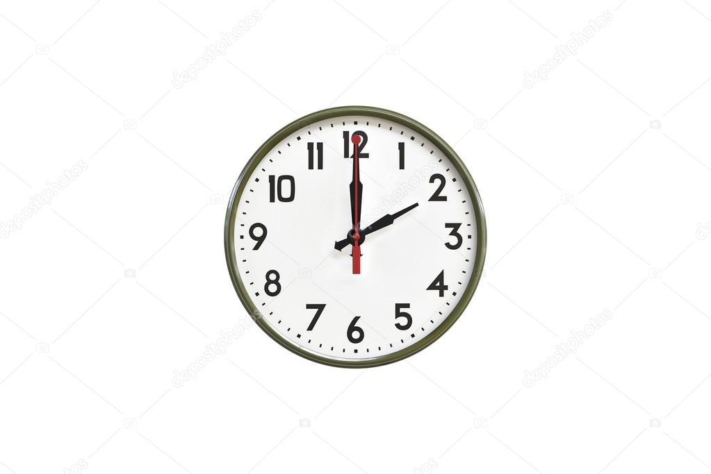 녹색 벽 시계입니다. 2 시 — 스톡 사진 © charmboyz #85292620