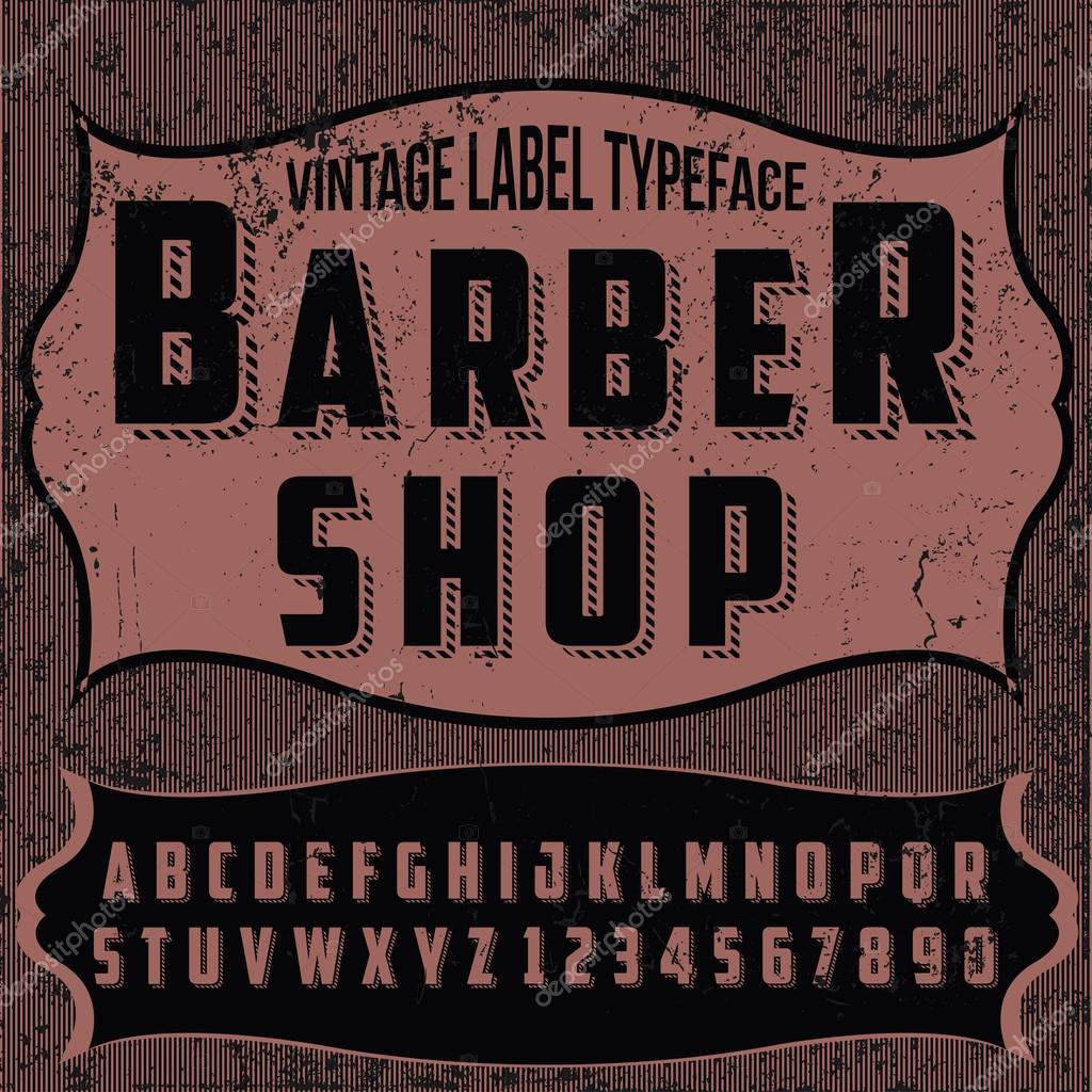 Font. Typeface. Script. Old style - vintage script font. Vector ...