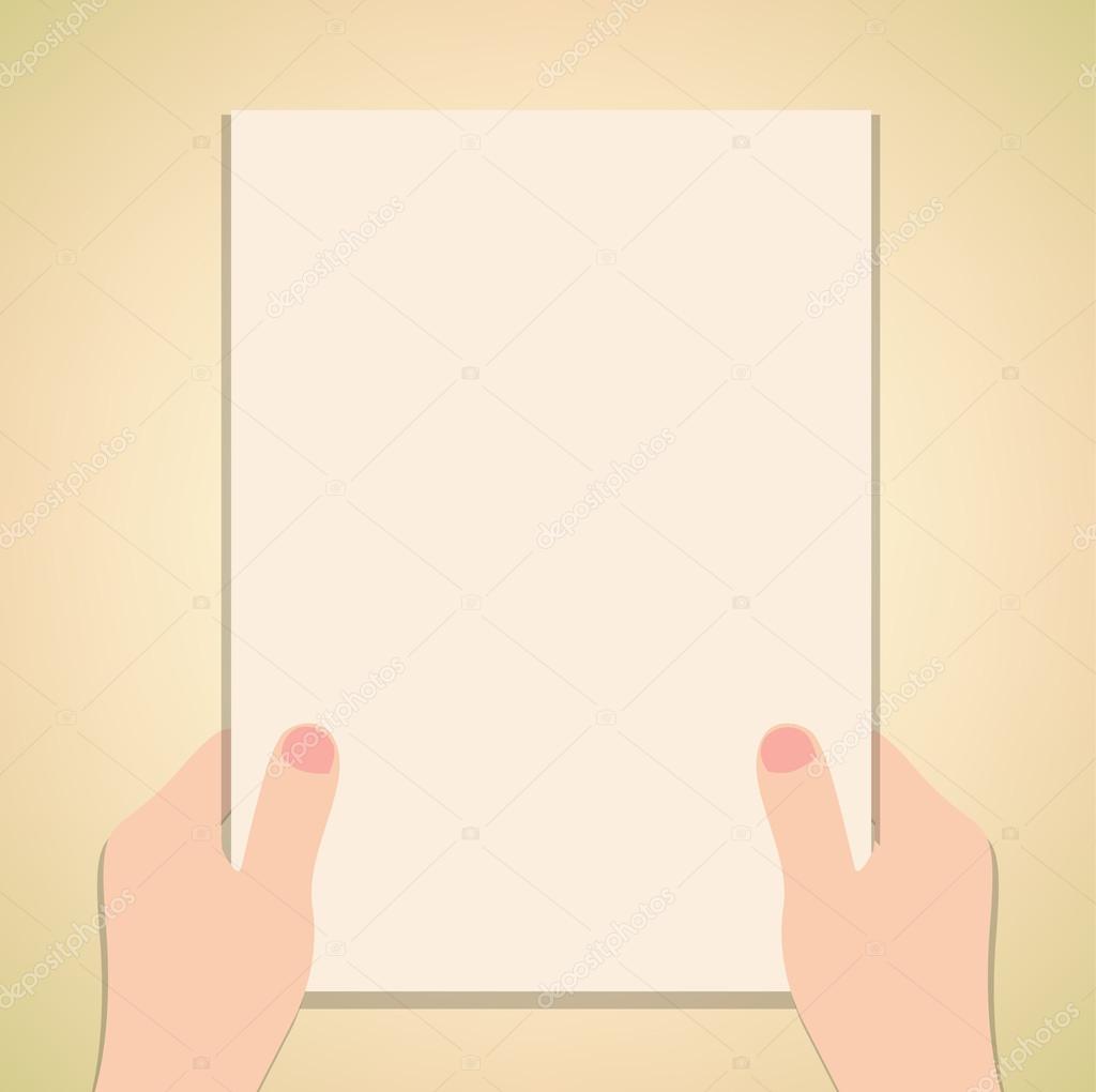 Hand holding paper Stock Vector Image by ©89studio #59458725