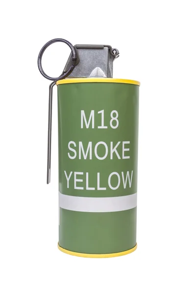 Yellow color smoke grenade Stock Photo by ©pinkblue 24727213